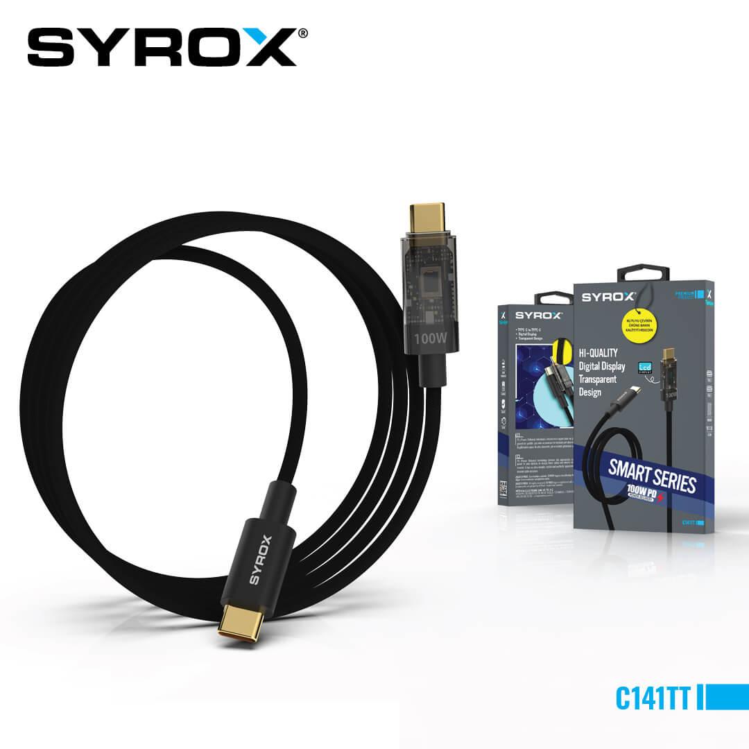 Syrox C141TT Type-C To Type-C 100W 20V 5A Data & Şarj Kablosu Fiyatı ve ...