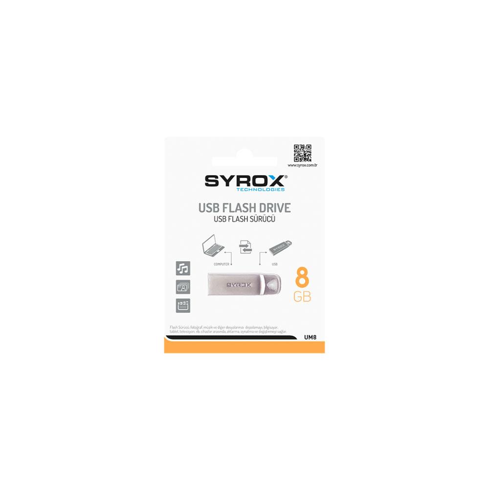 Syrox UM8 Metal USB Flash Bellek 8GB, USB 2,0 Fiyatı ve Özellikleri